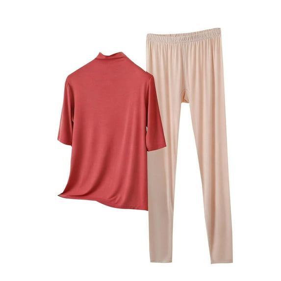 LNWUY (M-5XL) Plus Size Women's Fashion High-Neck 1/2 Sleeve Pants ...