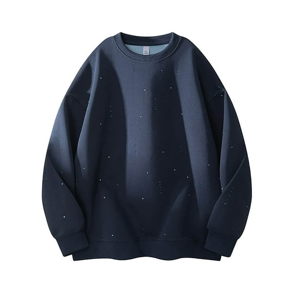 LNWUY Men's Fashion Casual Crewneck Sweatshirts Basic Loose Long Sleeve ...