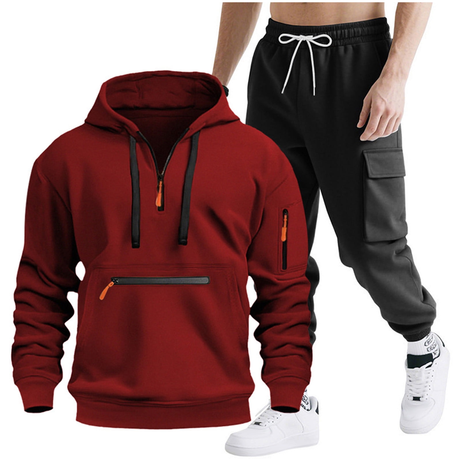 LNWUY Mens Fall Winter Track Suits Sweatsuits Jogging Suits for Men ...
