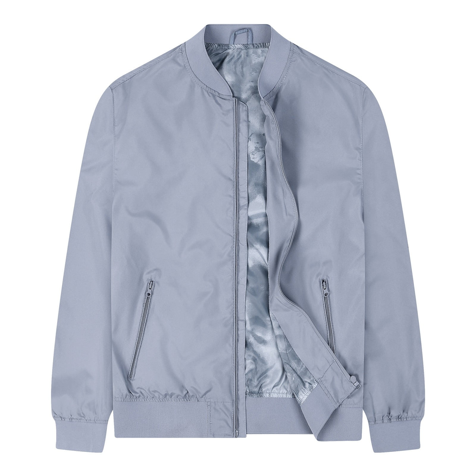 LNWUY Mens Lightweight Flight Jacket Solid Casual Fashion Breathable ...