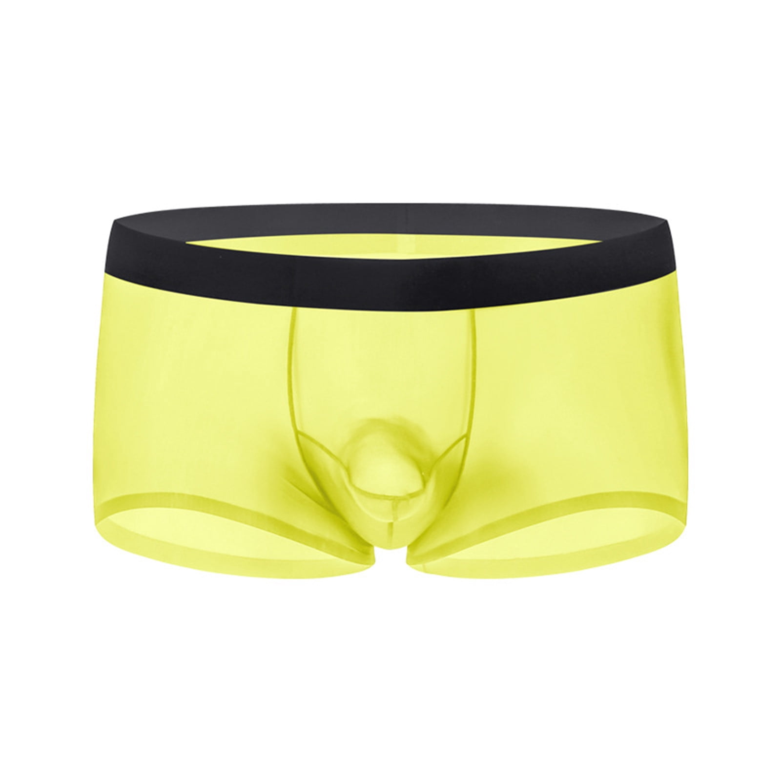 LNWUY Mens See Through Boxer Briefs Ice Silk Trunks Underwear Ultra ...