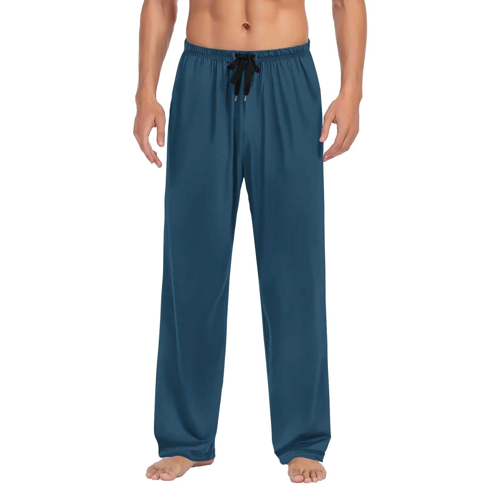 LNWUY Mens Ultra Soft Pajama Pants, Stretch Sleep Pant with Pockets ...