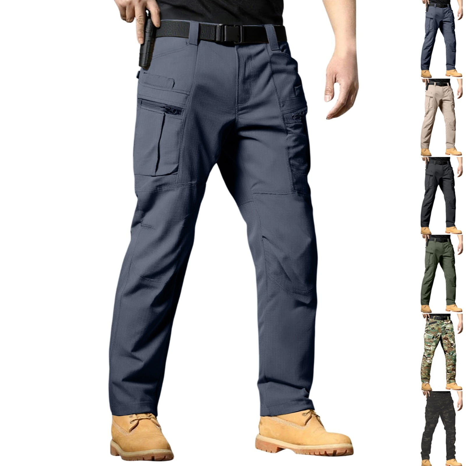 LNZGNM Gray Tactical Pants for Men Quick Dry Waterproof Tactical Pants ...