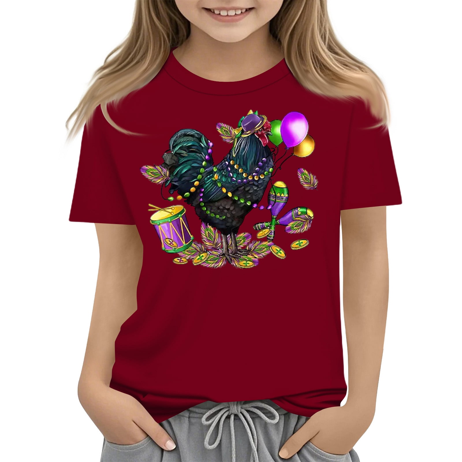 LNZGNM Mardi Gras Boy's T-Shirts Funny Festival Print Fit Shirt 2026 ...