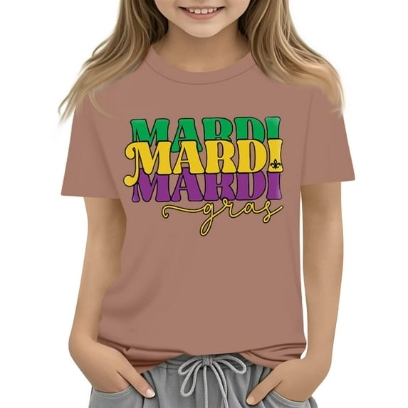 LNZGNM Mardi Gras Boys Tee Funny Graphic Comfortable Fit Shirts 2026 ...