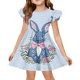 LNZGNM Tween Dresses Letter Print Above the Knee Princess Dress Soft ...