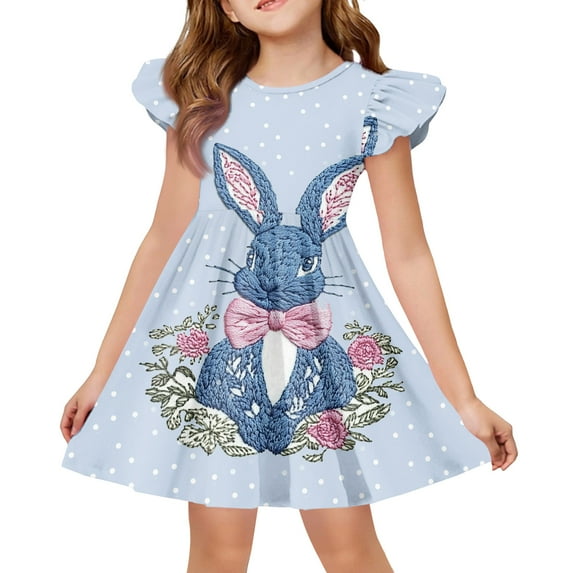 LNZGNM Tween Dresses Letter Print Above the Knee Princess Dress Soft ...