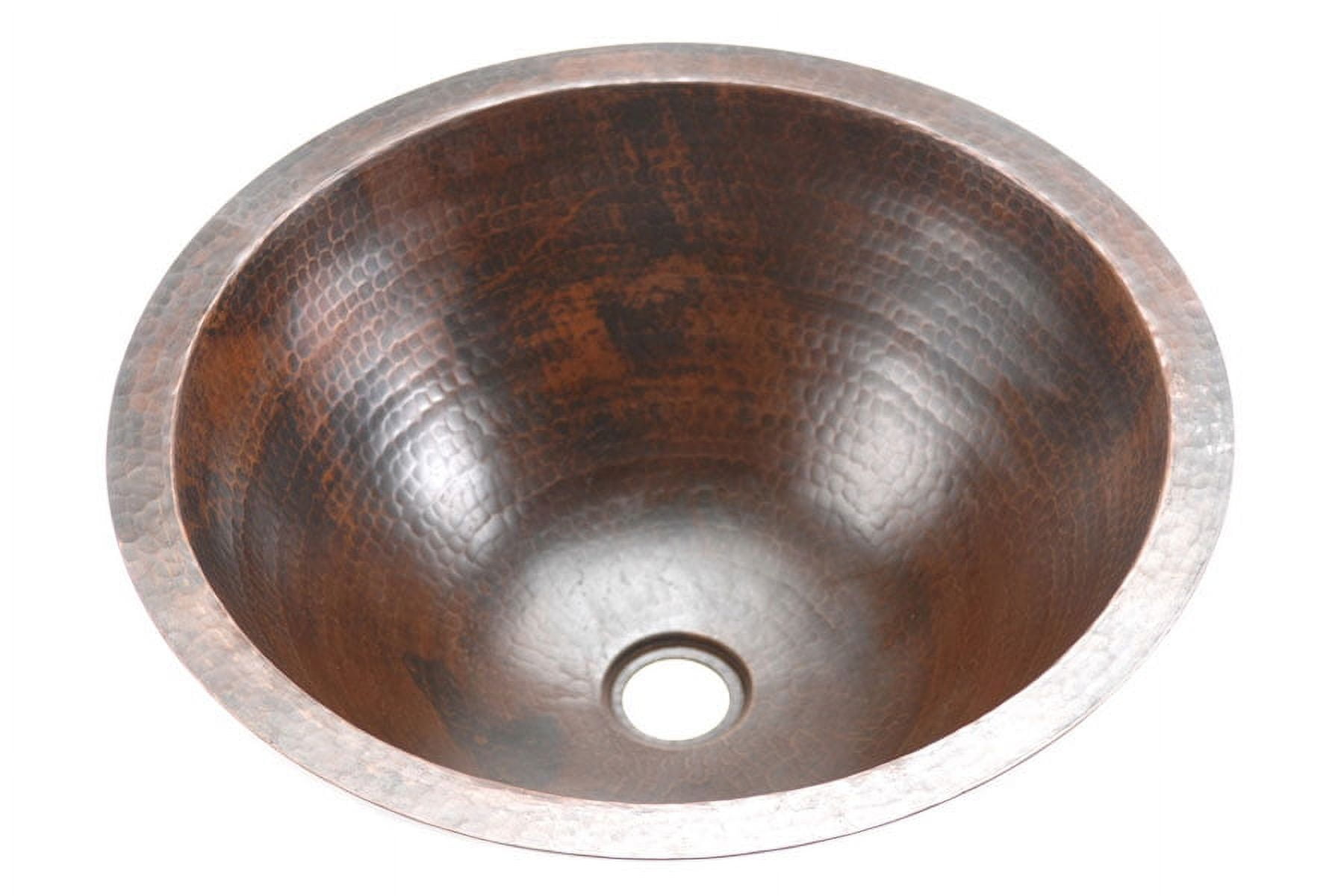LO17FDB Small Oval Under Counter Hammered Copper Sink - Walmart.com