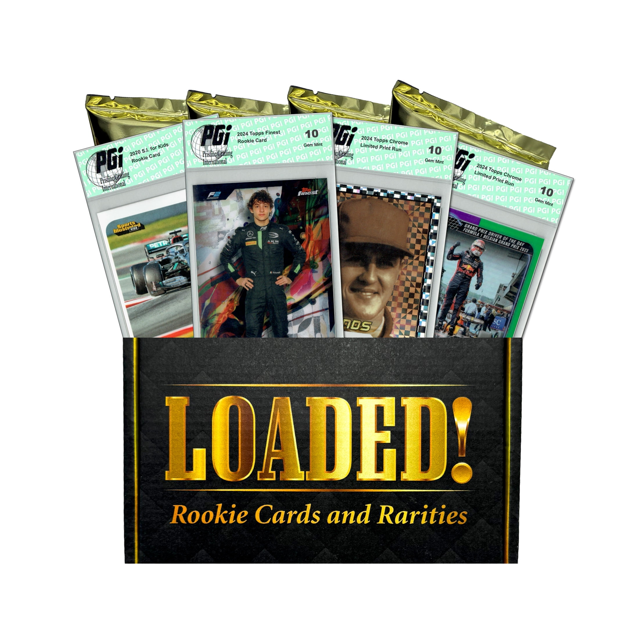 LOADED! PGI 10 Formula 1 F1 Box Rookie & Rarities Max Verstappen, Lewis ...