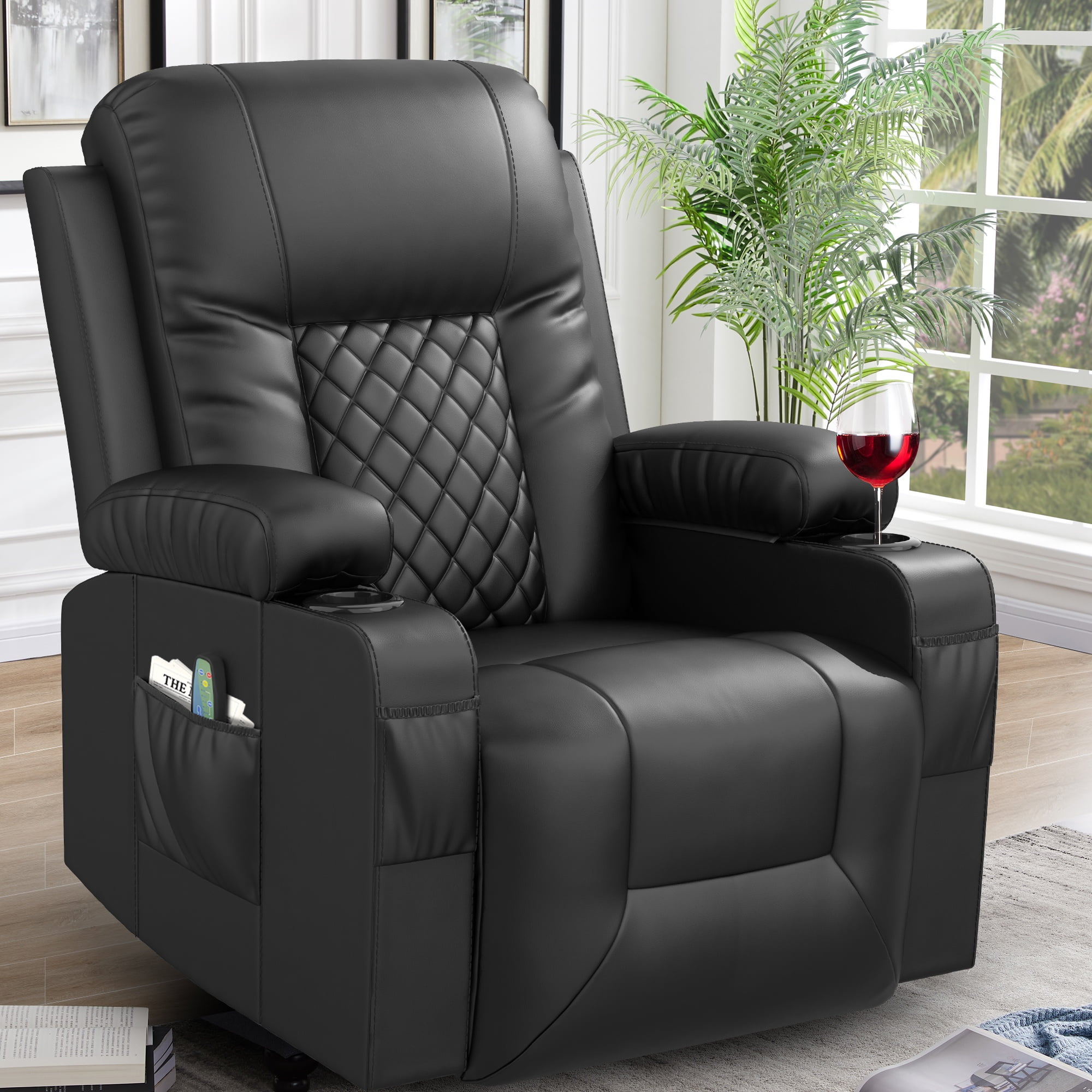 LOBERFVE Recliner Chairs, Massage Rocker Recliners with Heated, Manual ...