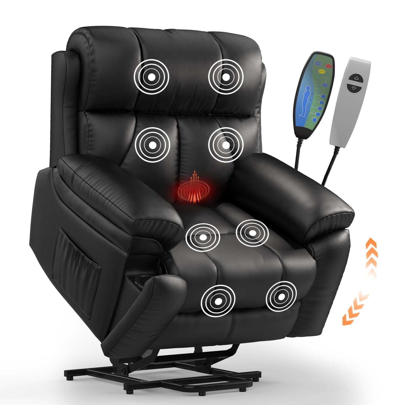 LOBERFVE Power Lift Recliner Chair with Heat and Massage for Elderly ...