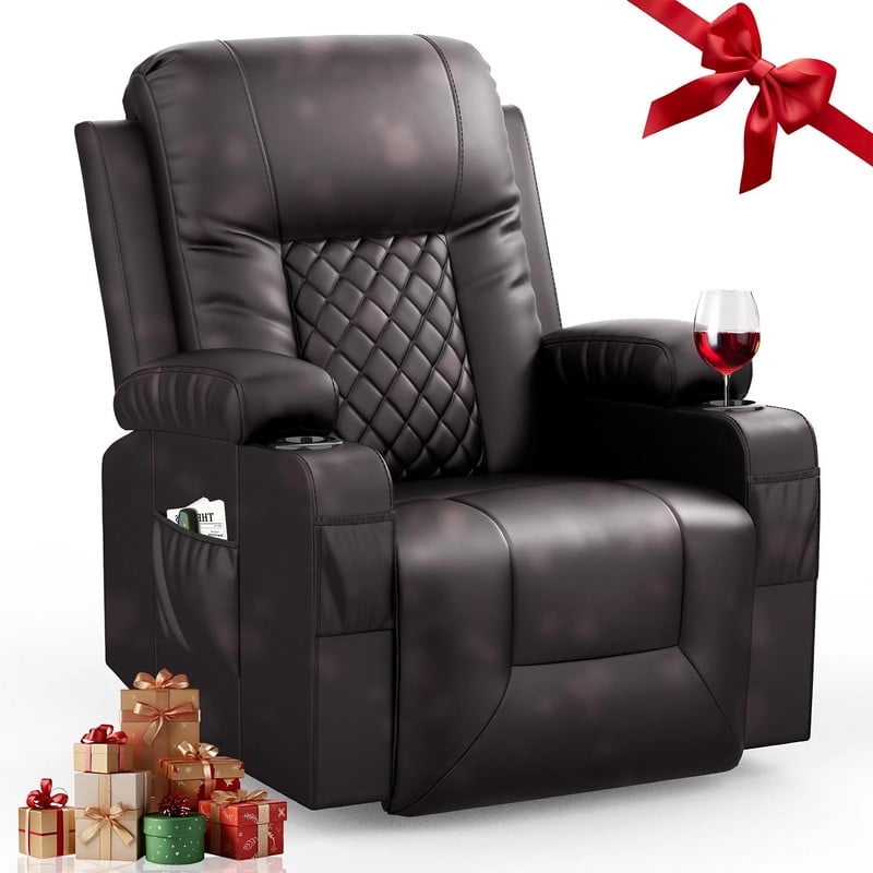 LOBERFVE Recliner Chairs, Massage Rocker Recliners with Heated, Manual ...