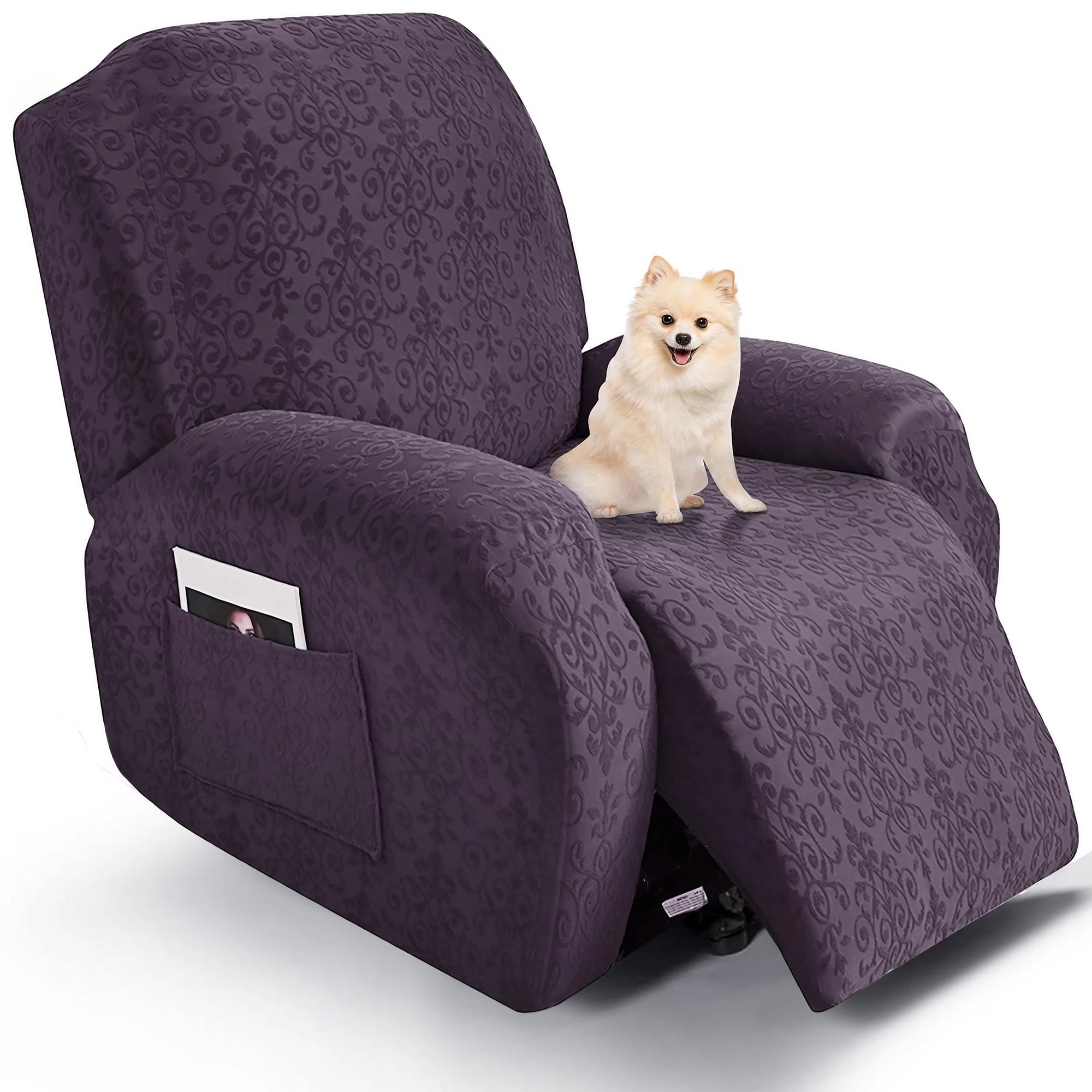 LOBERFVE Recliner Cover, Split Design Stretch Sofa Slipcover 1 Seater ...