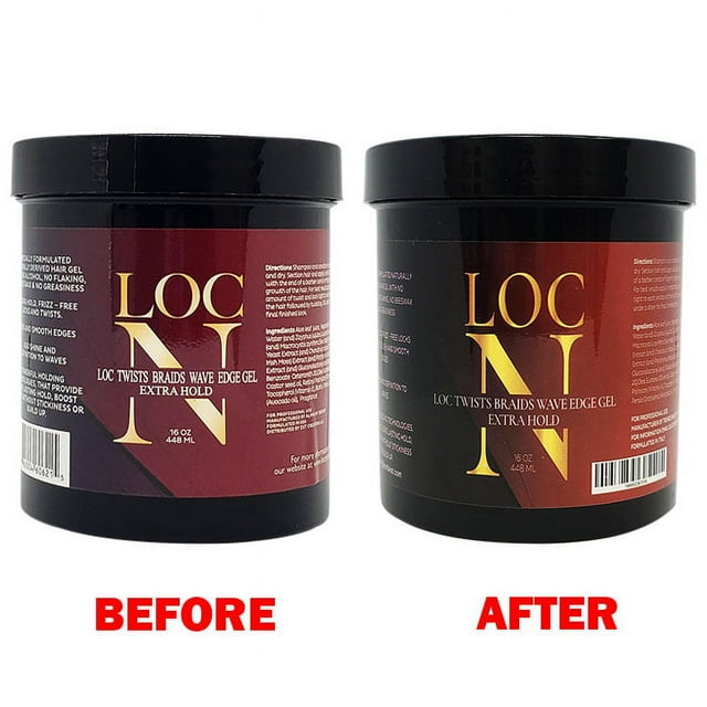 LOC N GEL Hair Care Twist Braids Wave Edge Gel, Extra Hold with Aloe ...