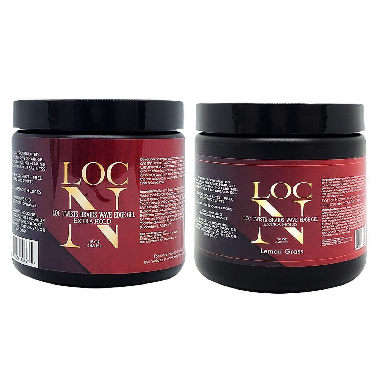 LOC N TWISTS BRAIDS WAVE EDGE GEL "EXTRA HOLD" AND "LEMON GRASS" SCENT ...