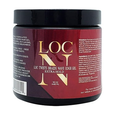 LOC N GEL Hair Care Twist Braids Wave Edge Gel, Extra Hold with Aloe ...