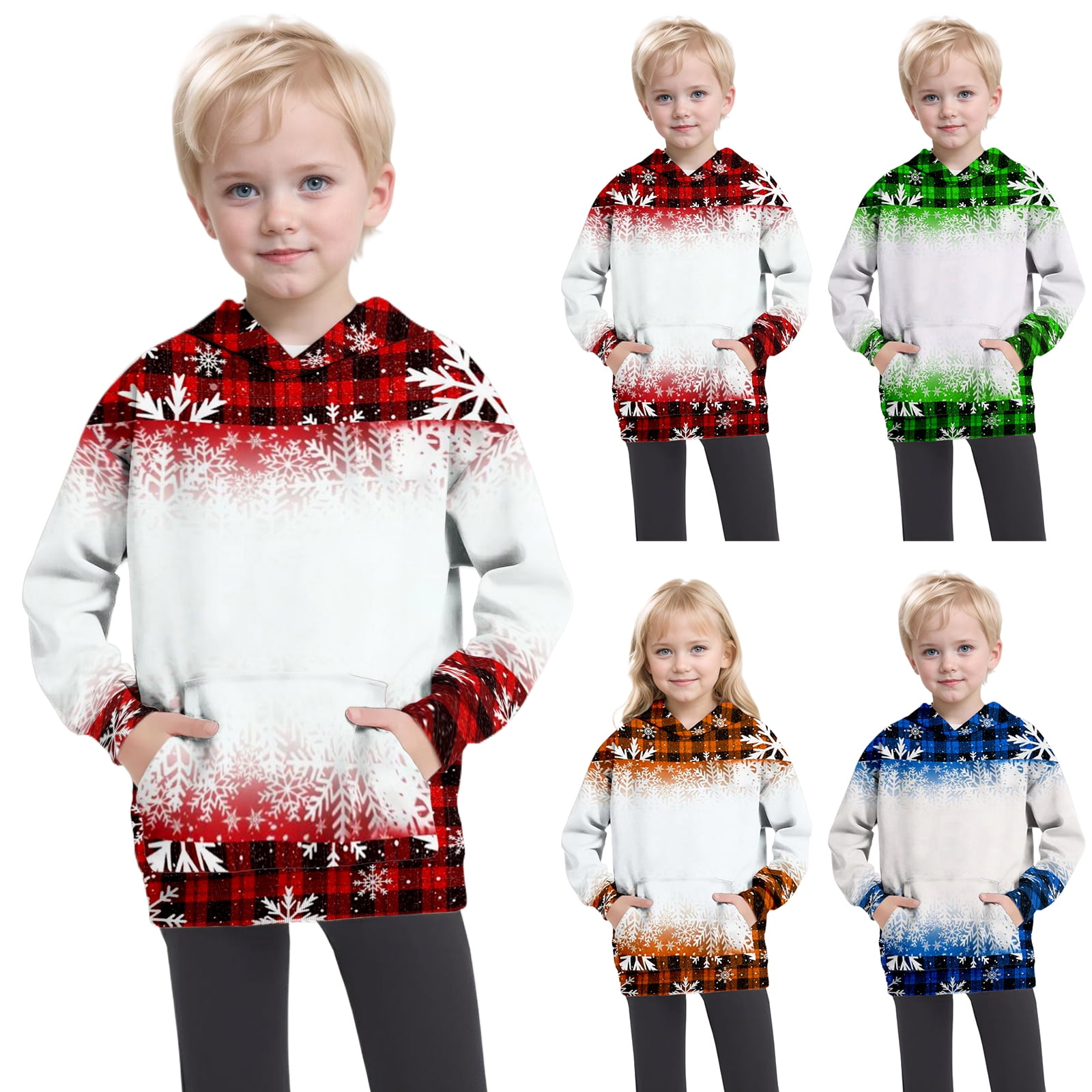 LOCHEX Toddler Kids Christmas Sweatshirt Hoodies Casual Fasion Long ...