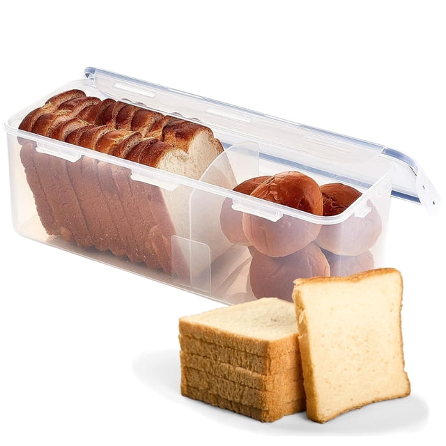 LocknLock Easy Essentials Clear Airtight Bread Food Storage Jars, 21.1 ...