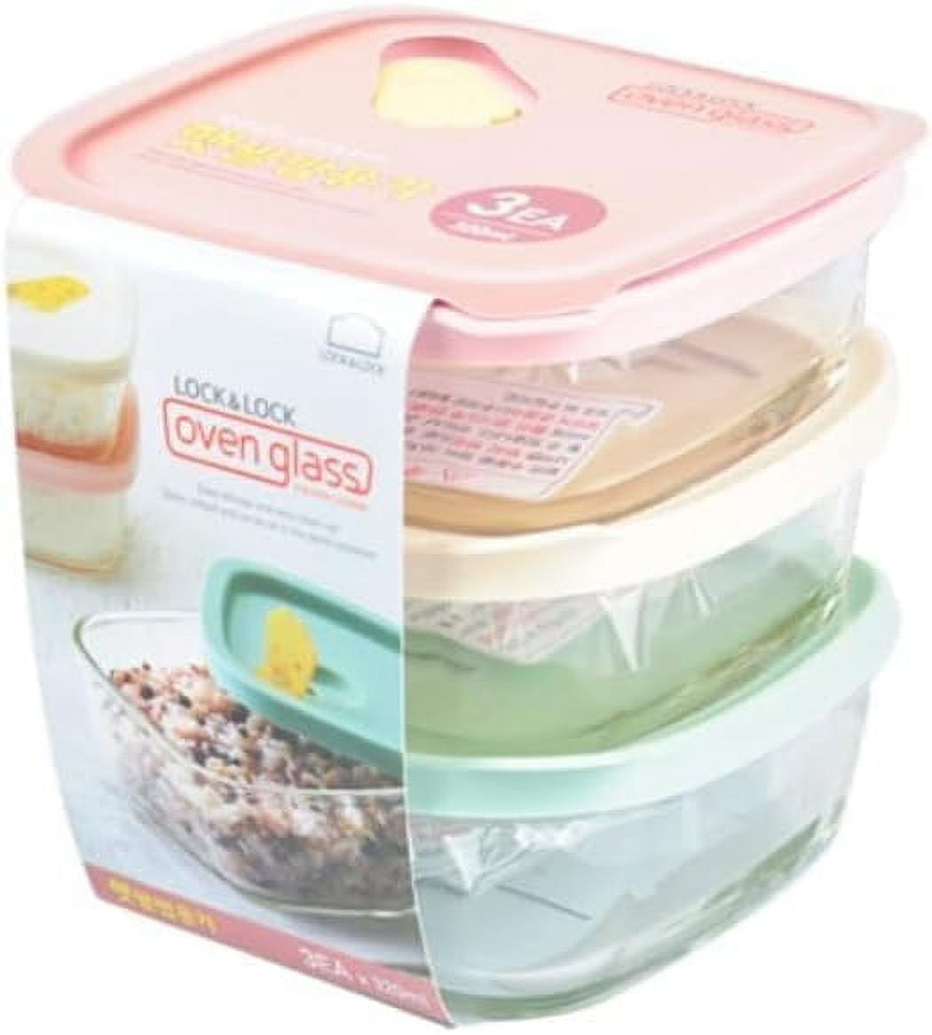 LOCK & LOCK Pastel Oven GLass Cooked Rice Storage Container for Freezer ...
