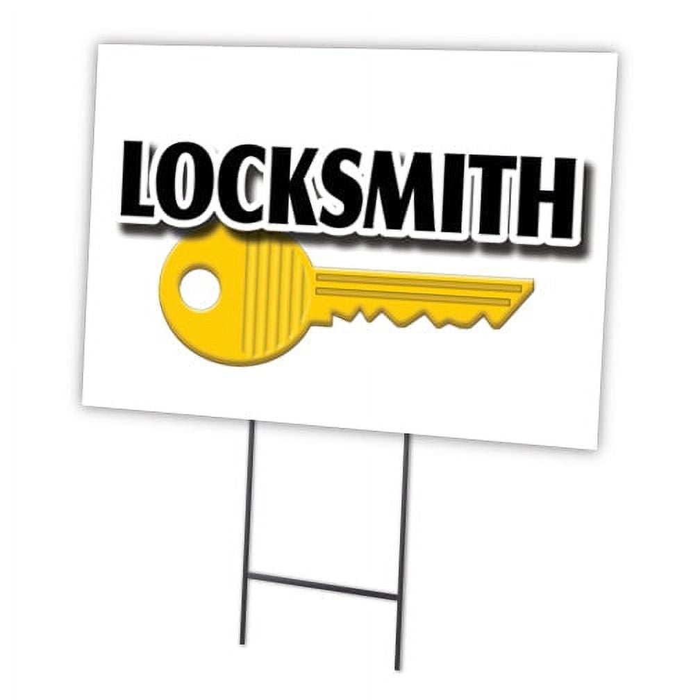LOCKSMITH 18"x24" Yard Sign & Stake | Advertise Your Business | Stake ...