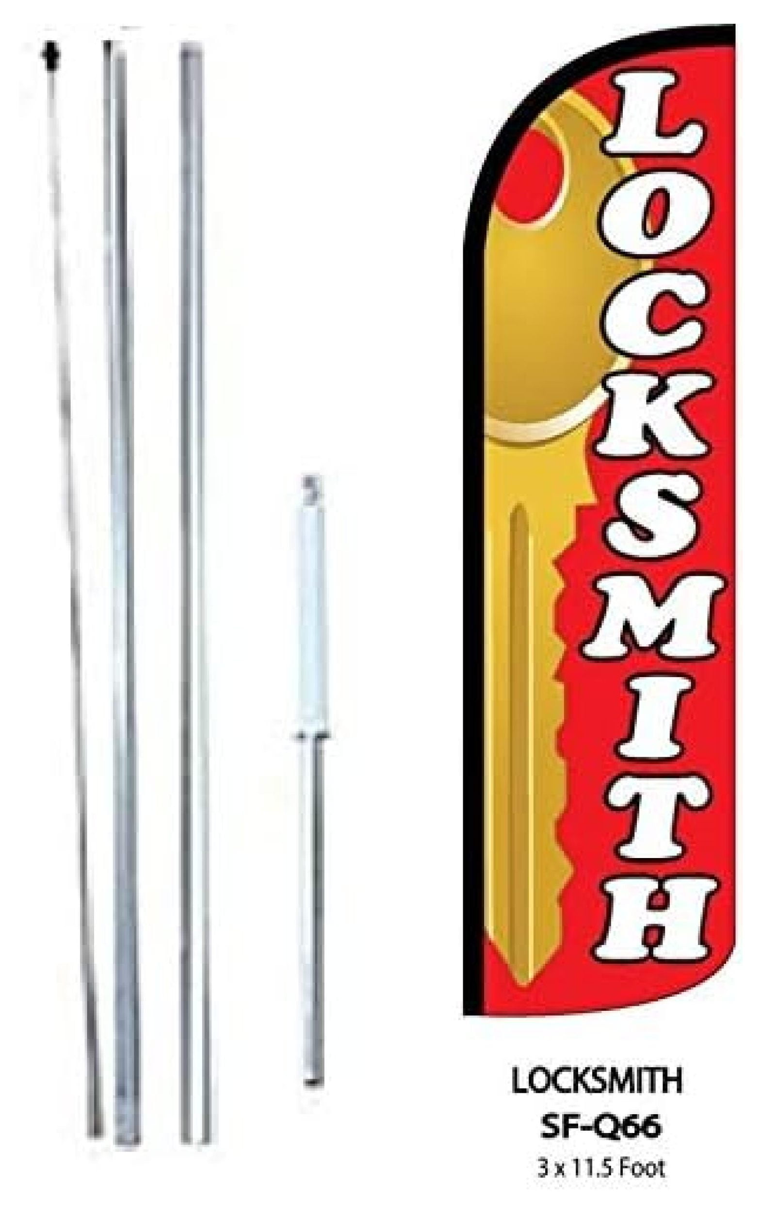 LOCKSMITH King Flag Sign With Complete Pole set - Walmart.com
