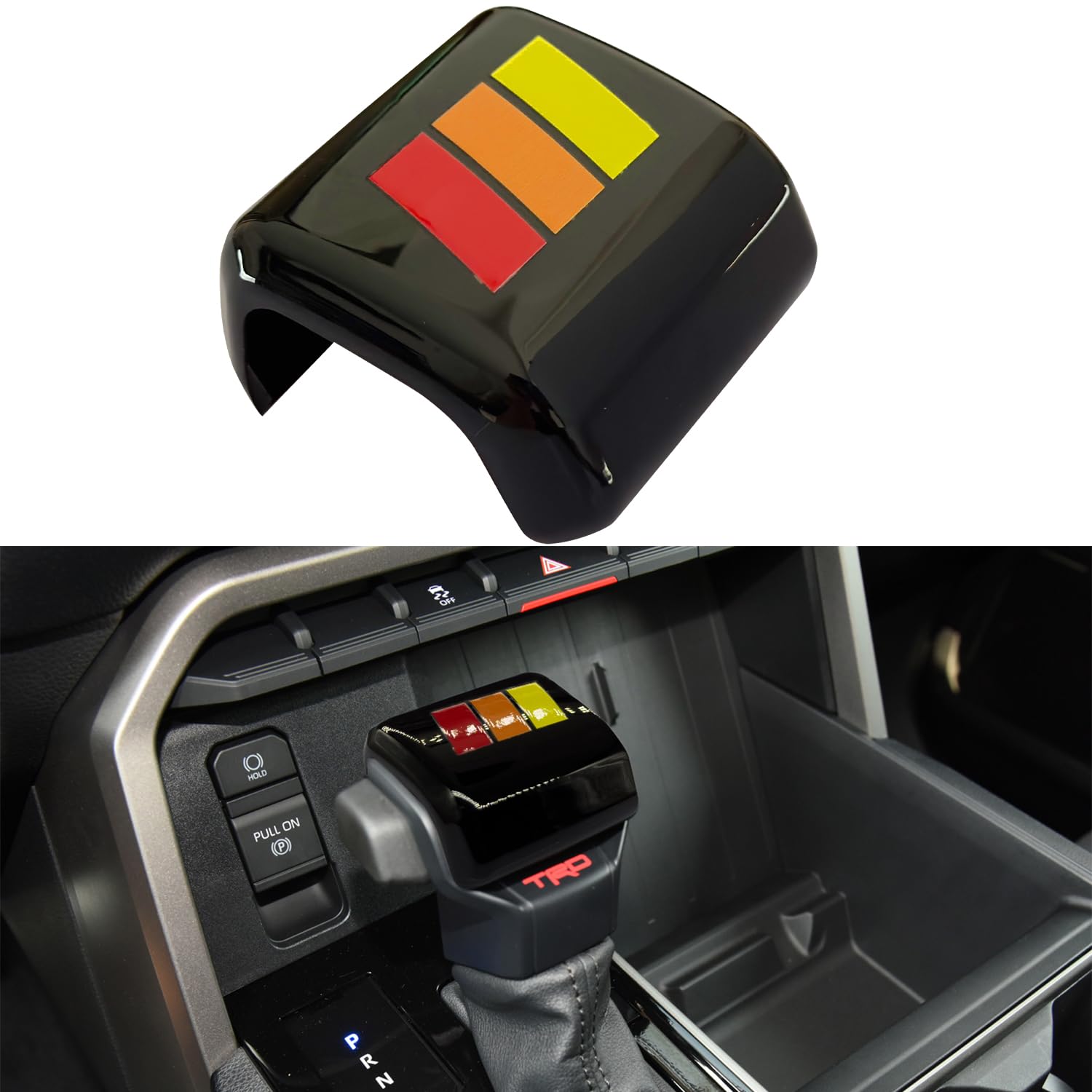 LOCOY Shift Knob Cover for Toyota Tundra Accessories 2022 2023 2024, for Tacoma 2024 Gear Stick ...