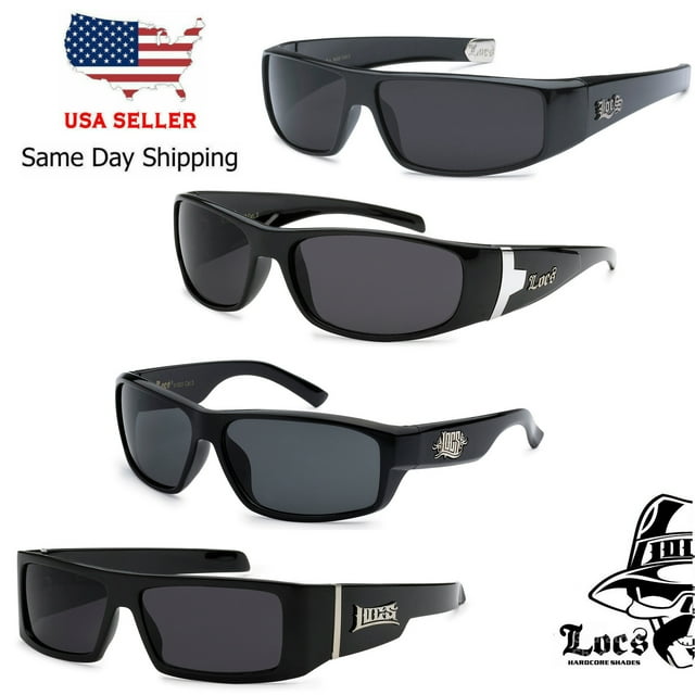 LOCS Hardcore Gangster Sunglasses Classic Lowrider Biker Cholo Designer ...