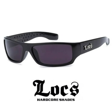 Men's Kush Sunglasses Dark Black Lens Square Flat Top Frame Shiny ...