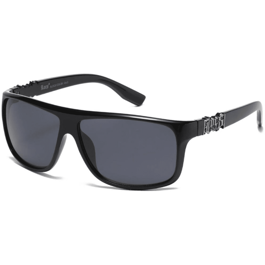 LOCS w Black Logo Temple Classic Tinted Lens Sunglasses - Walmart.com