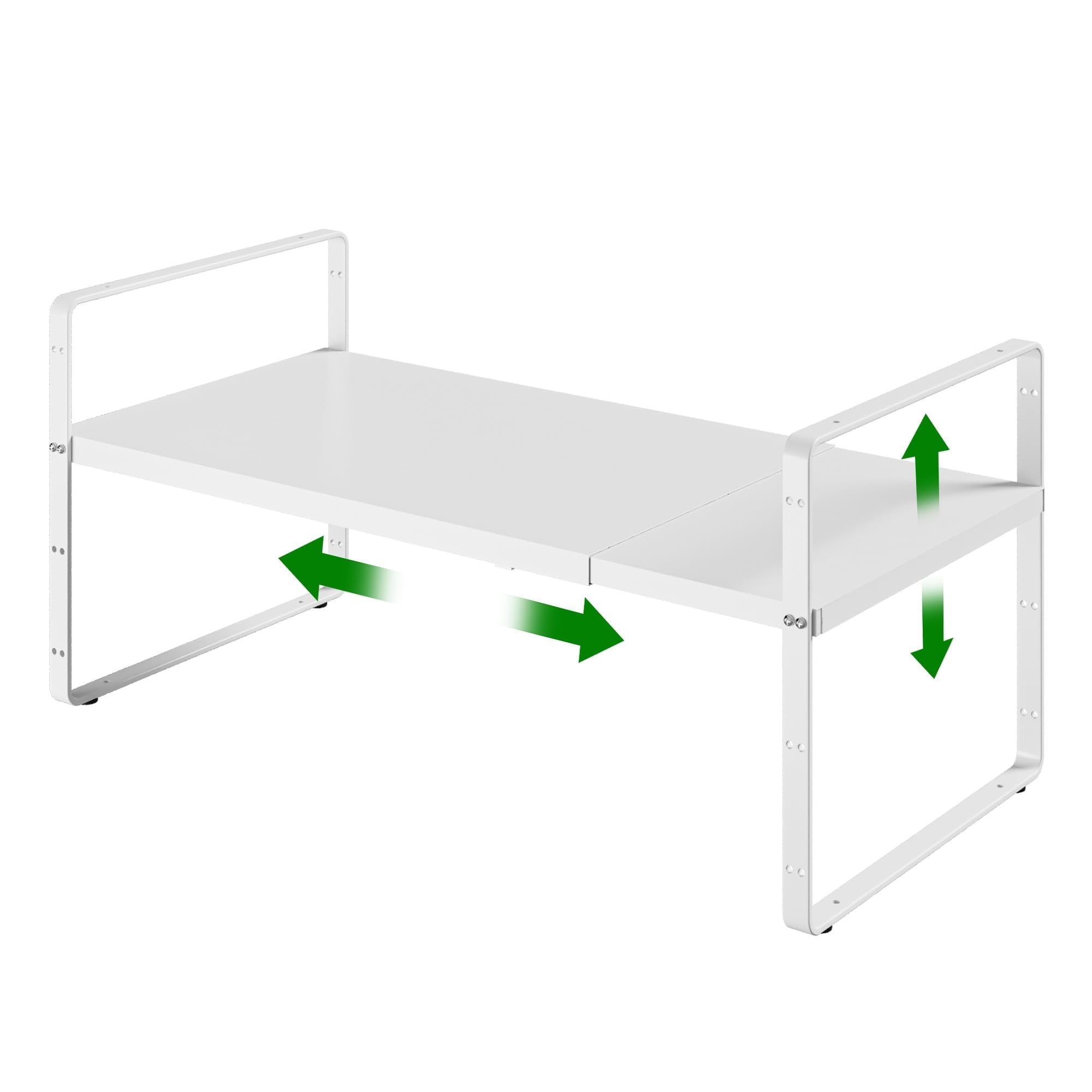 LOCVCDA Expandable Cabinet Organizer Shelf, Adjustable Height Organizer ...