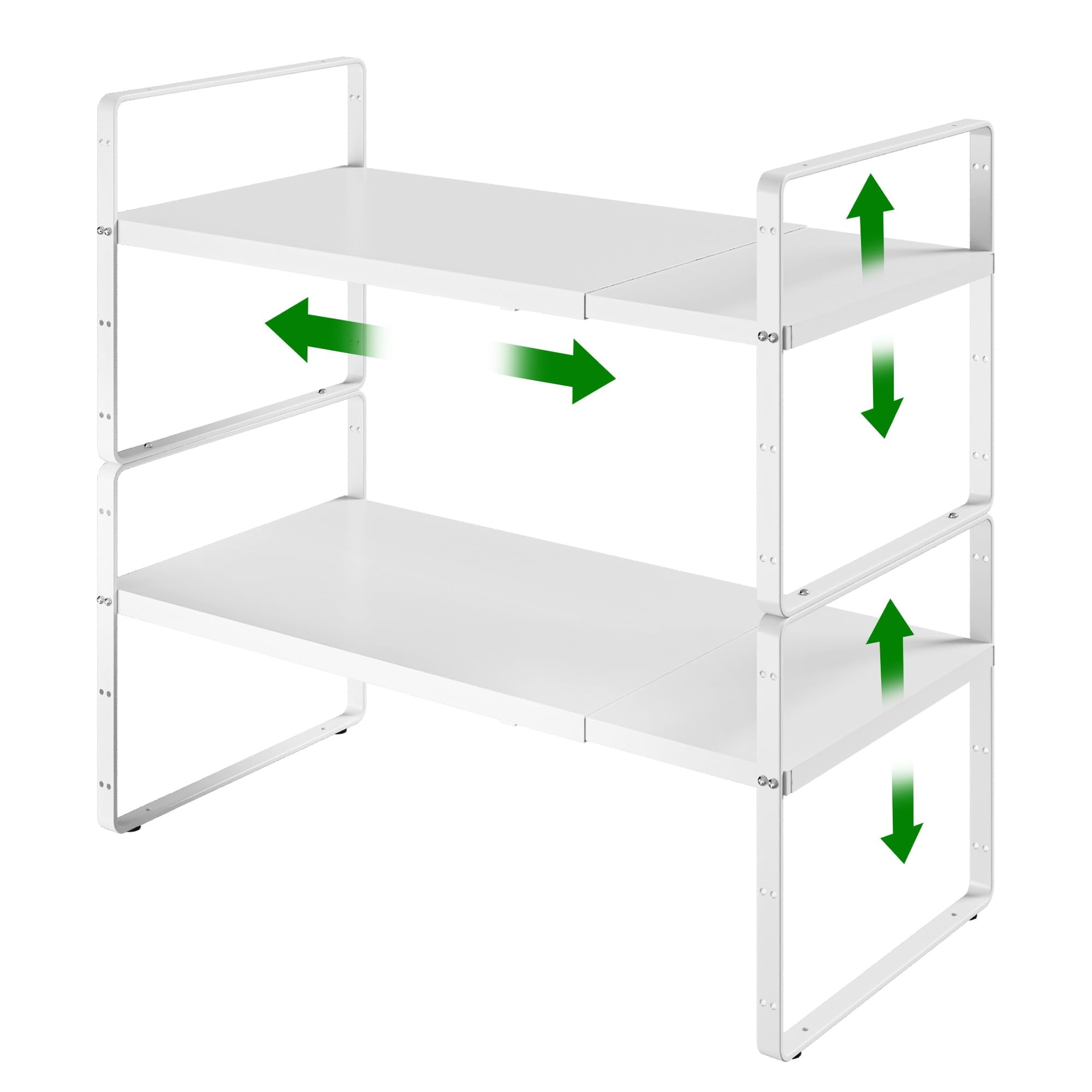 LOCVCDA Expandable Cabinet Organizer Shelf, Adjustable Height Organizer ...
