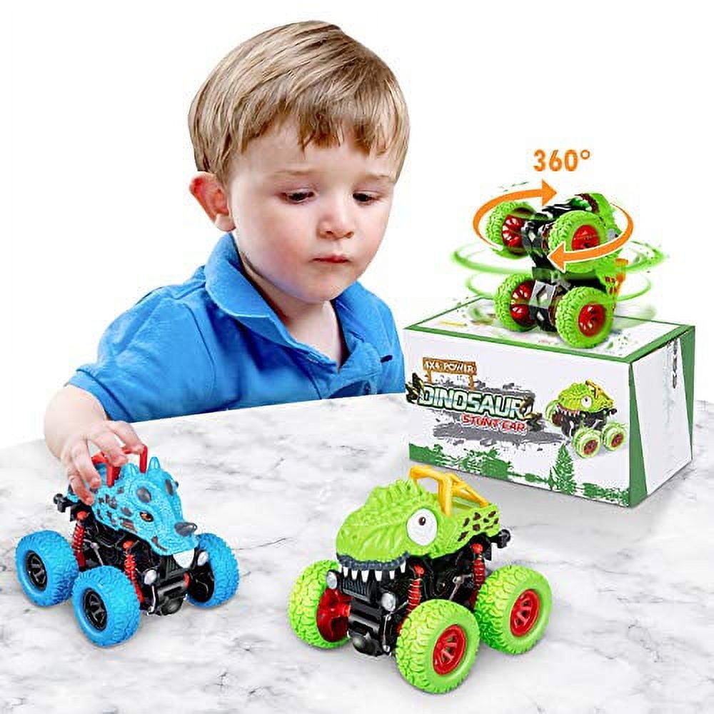 LODBY Dinosaur Monster Truck Toys for Boys Age 2-5, Pull Back Vehicles ...