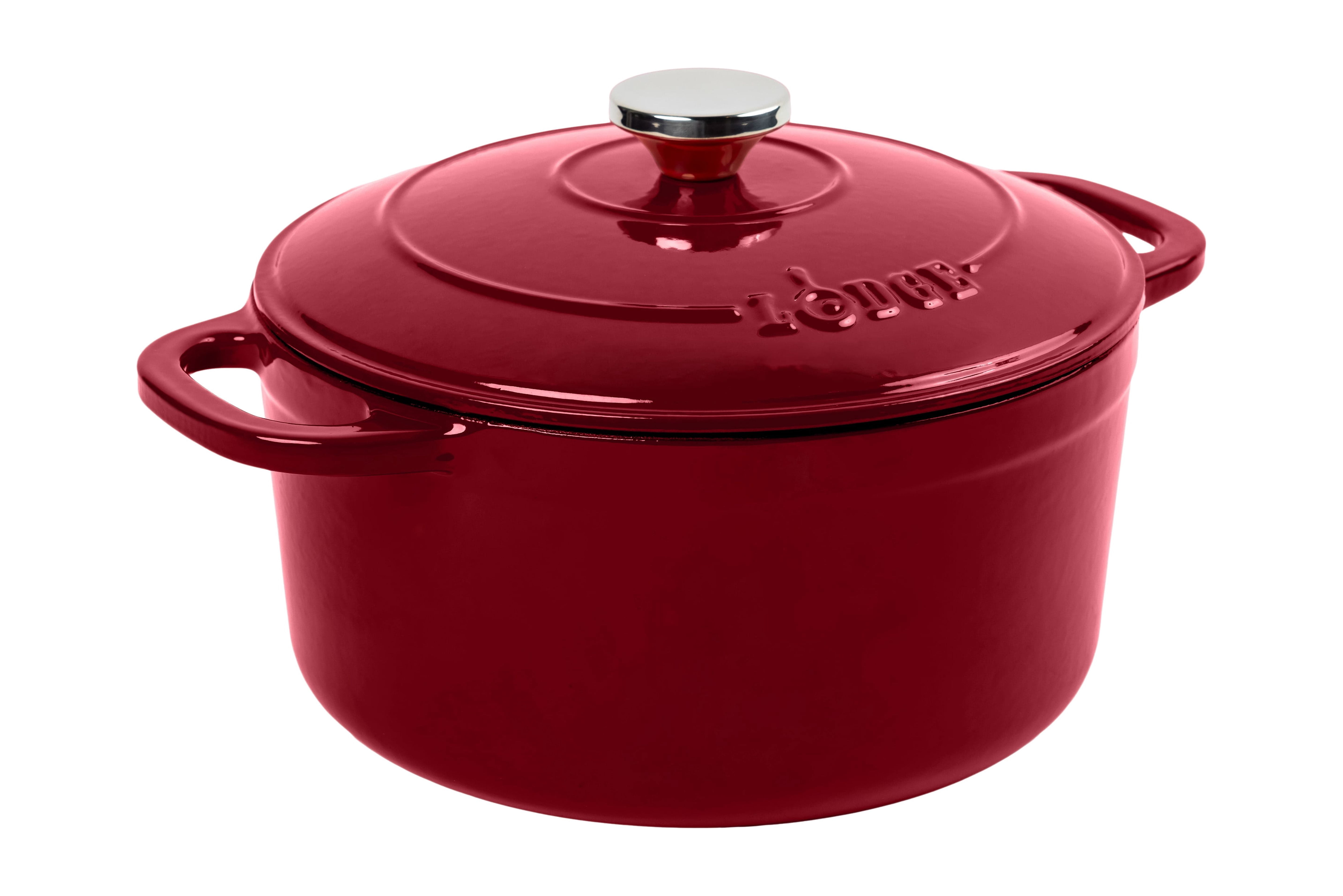 Lodge 5.5 Quart Cardinal Enamel Cast Iron Dutch Oven - Walmart.com