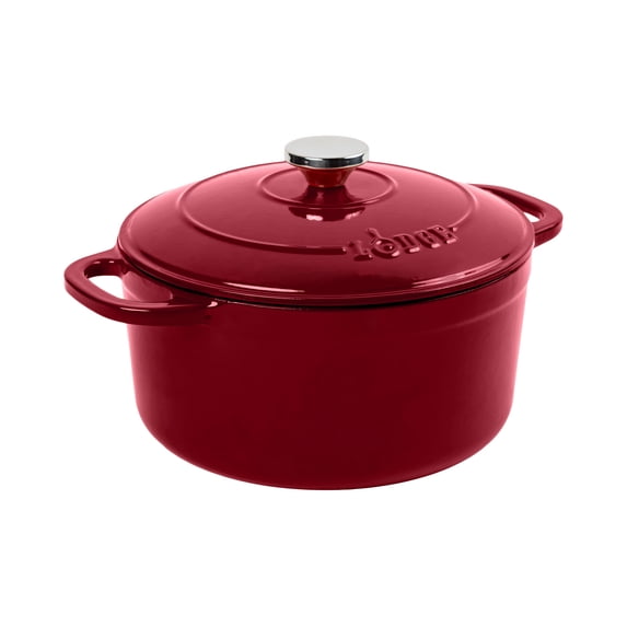 Lodge 5.5 Quart Cardinal Enamel Cast Iron Dutch Oven - Walmart.com