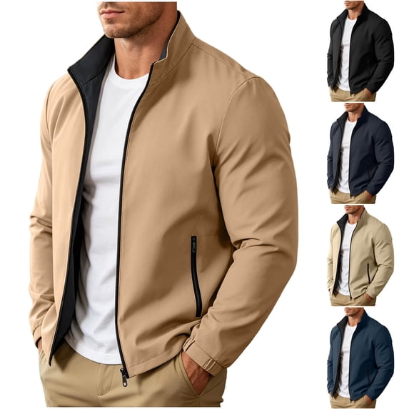 LODIENY Men Lined Softshell Jacket Lightweight Breathable Windbreaker ...