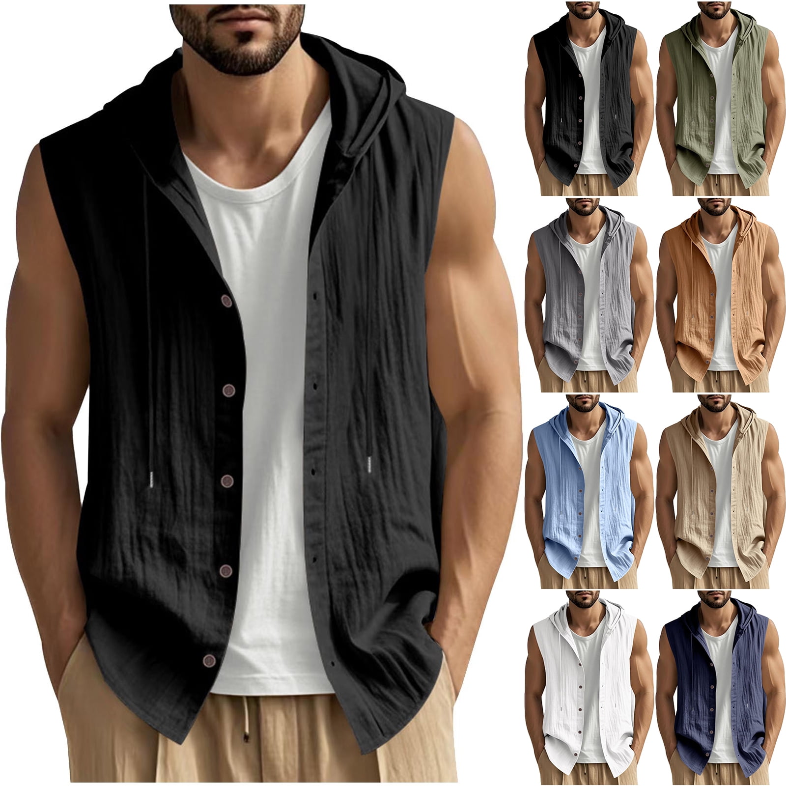 Fascinating Mens Sleeveless Button Down Shirts Images