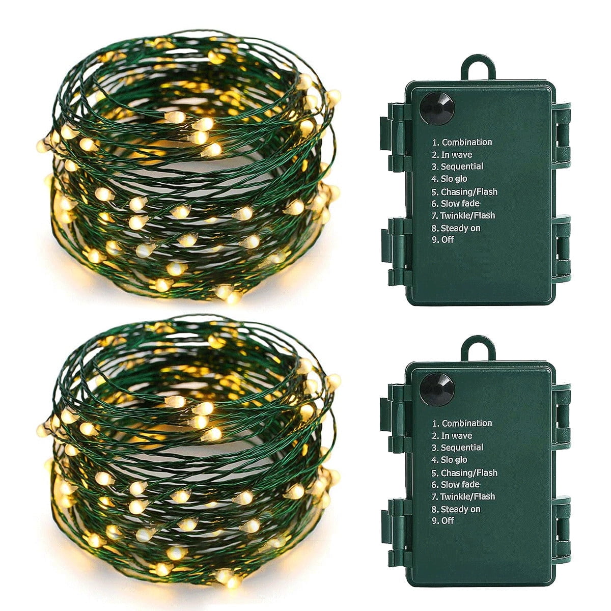 LOENDE Decorative Small String Christmas Lights, Battery Operated 33ft ...