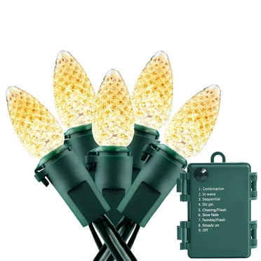 GE 20 Count Twinkling 100 LED Ice Crystal Icicle Set 9 Feet Christmas ...