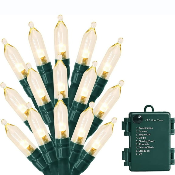 Christmas LED Lantern String Lights - Small Oil Lamp Shaped String ...