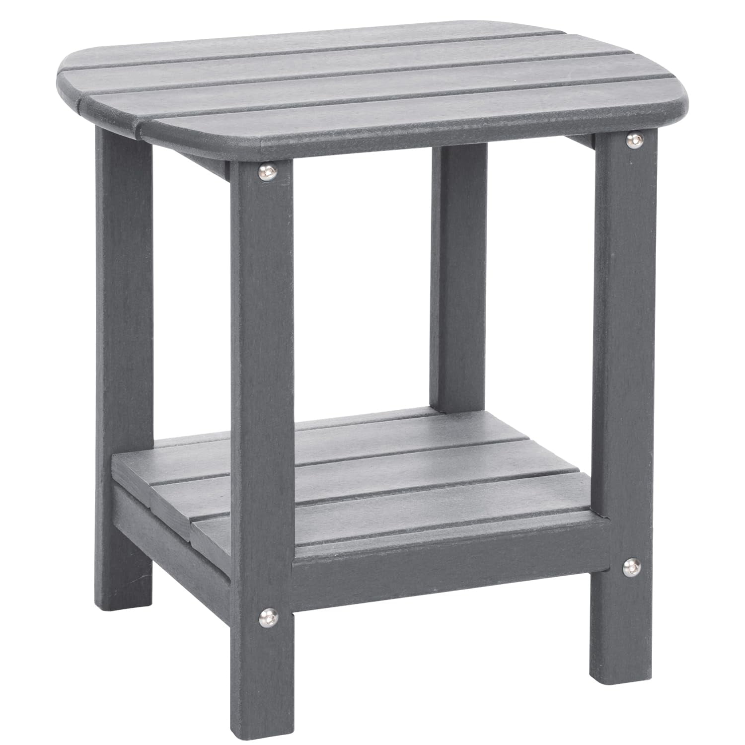 LOENIY Outdoor Side Table 2 -Tier Adirondack Table HDPE Patio Side ...