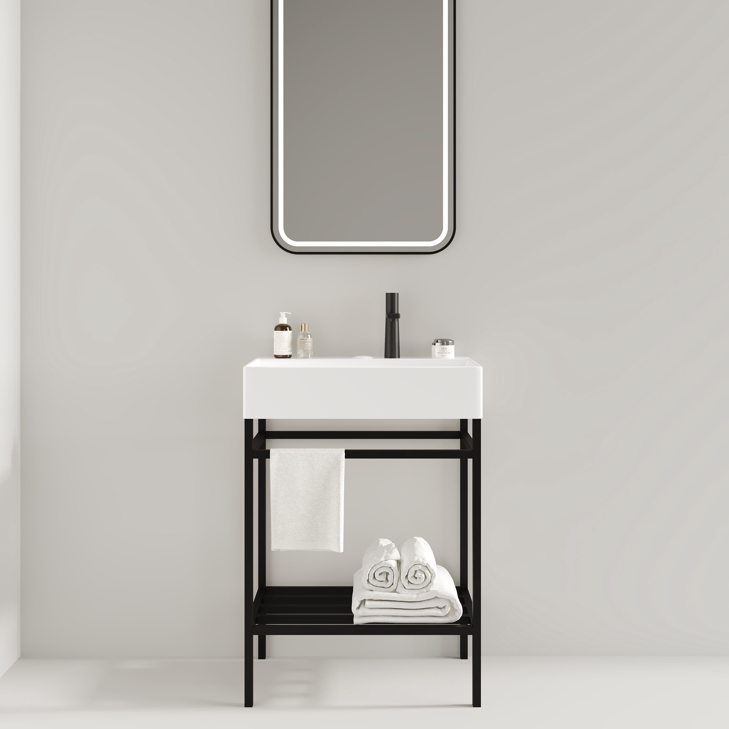 Console Sink With Shelf