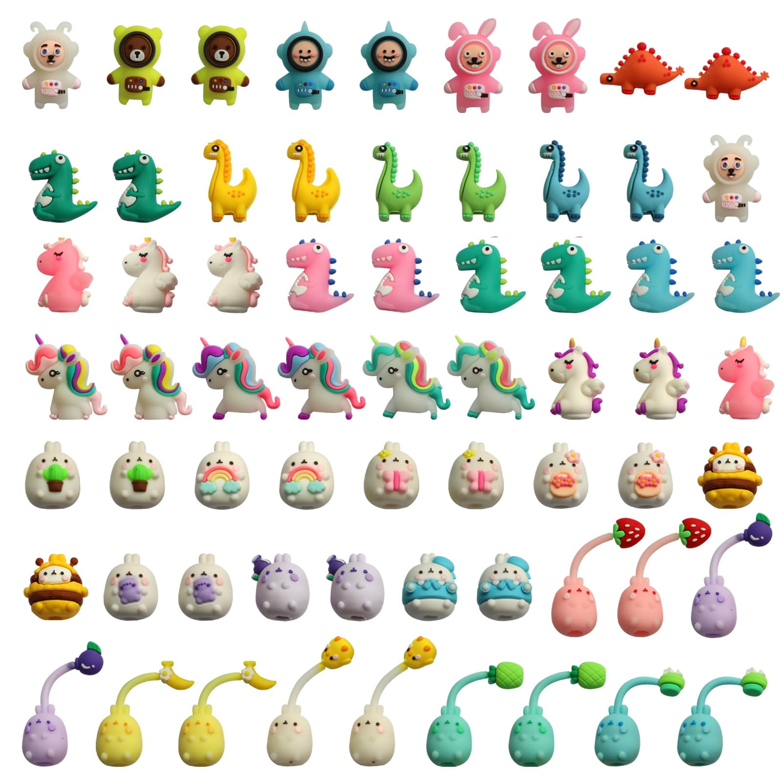 LOFIR 64 Pieces Pencil Toppers Animal Pencil Toppers Pen Toppers Clip ...