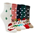 LOFIR Christmas Women Ankle Socks, Soft Cotton Novelty Cute Christmas ...