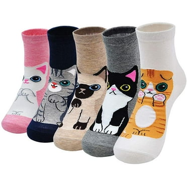 FAFWYP Cute Socks for Womens Dog Novelty Crew Socks for Girls Cotton ...