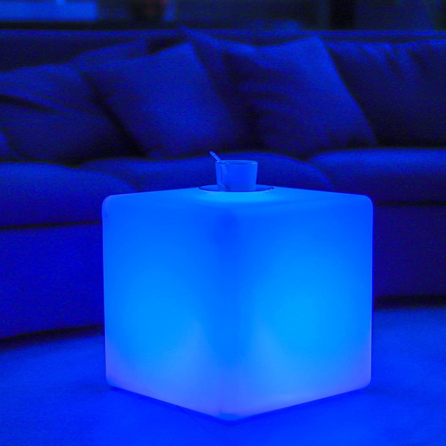 LOFTEK 20-inch LED Cube Lights: Rechargeable RGB Colors Changing Light ...