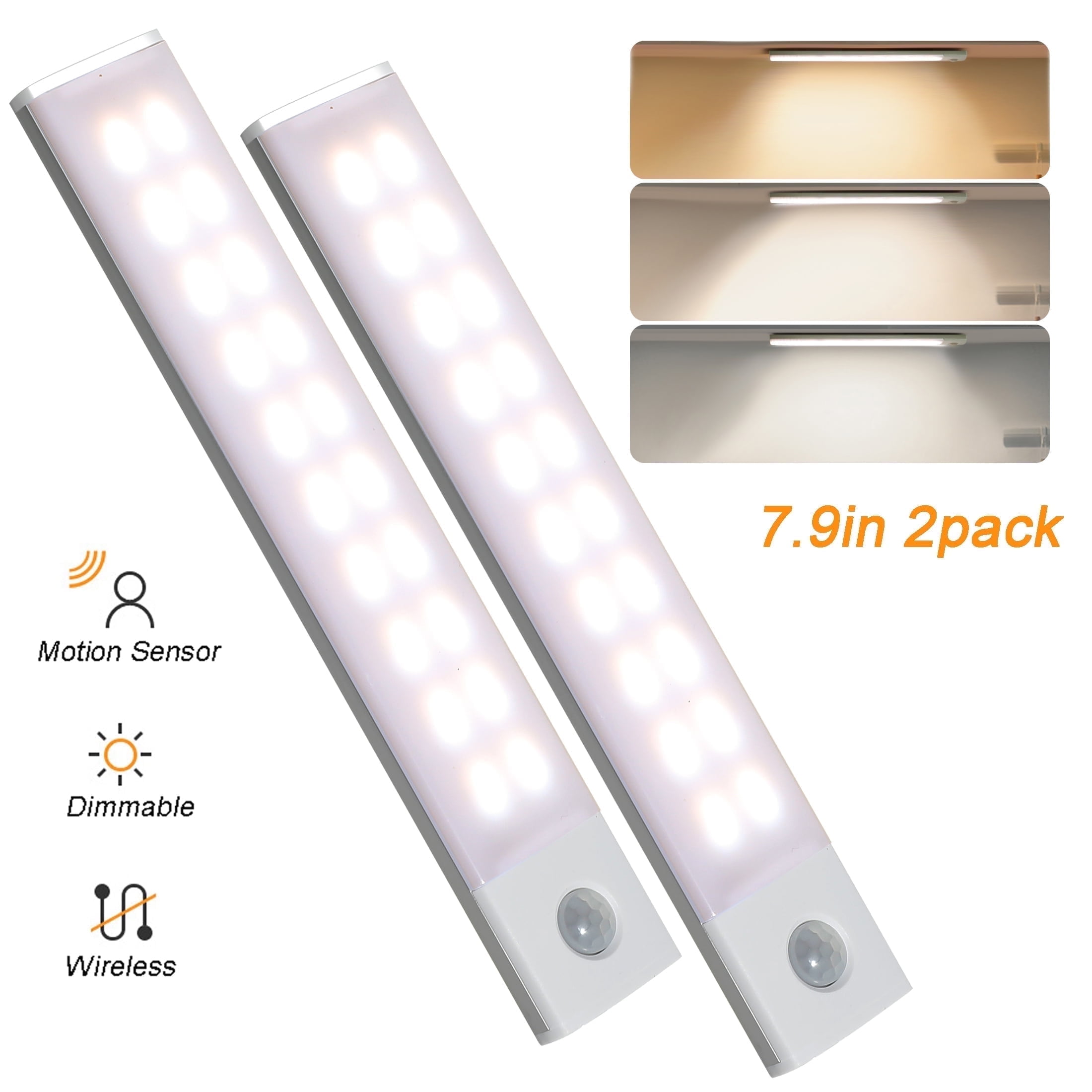 Onekawa Under Cabinet Lights,40 LED Motion Sensor Light Indoor,USB ...