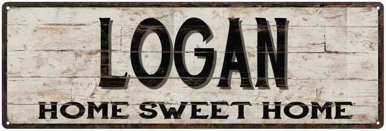 LOGAN Rustic Home Sweet Home Sign Gift 8x24 Metal Decor 108240084465 ...