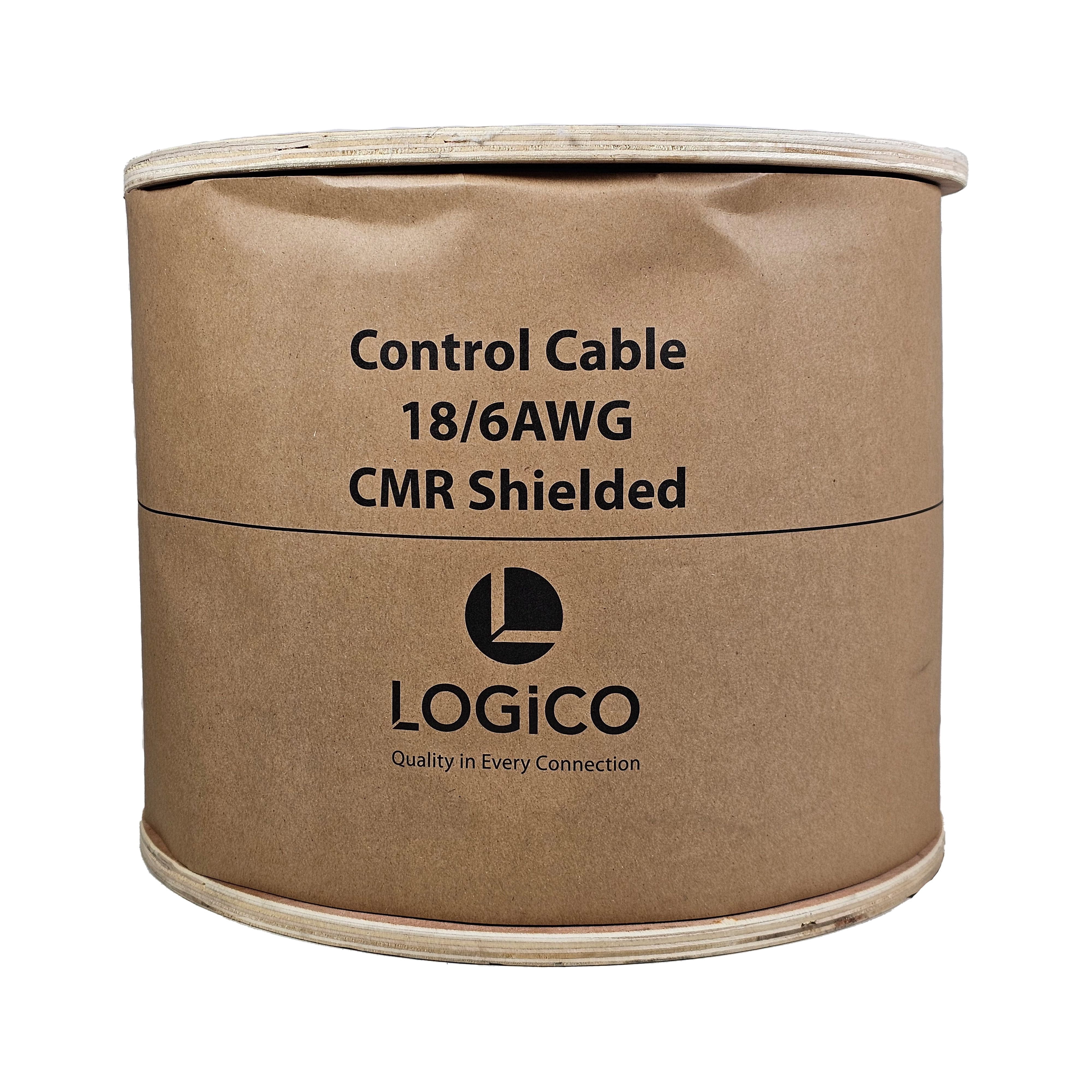 LOGICO 18/6 Low Voltage Wire, 1000ft, Shielded Bare Copper, Security ...