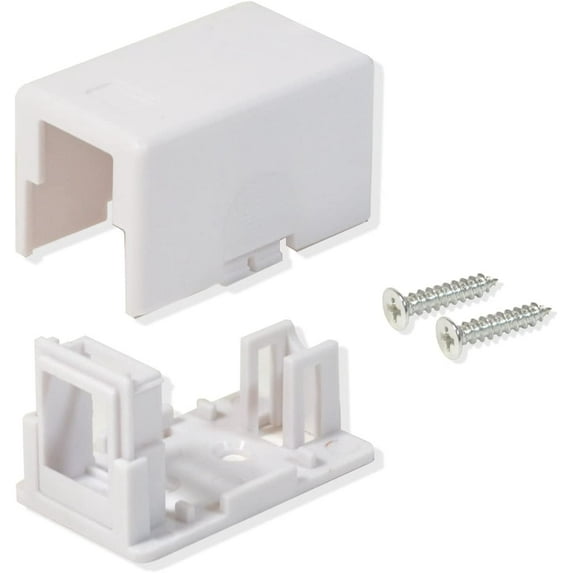 LOGICO 50 Pack Surface Mount Box 1 Port Single Hole Keystone Cat5e/Cat6 ...