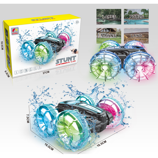 LOHEER Amphibious Remote Control Car Boat, 4WD RC Car with Lights ...